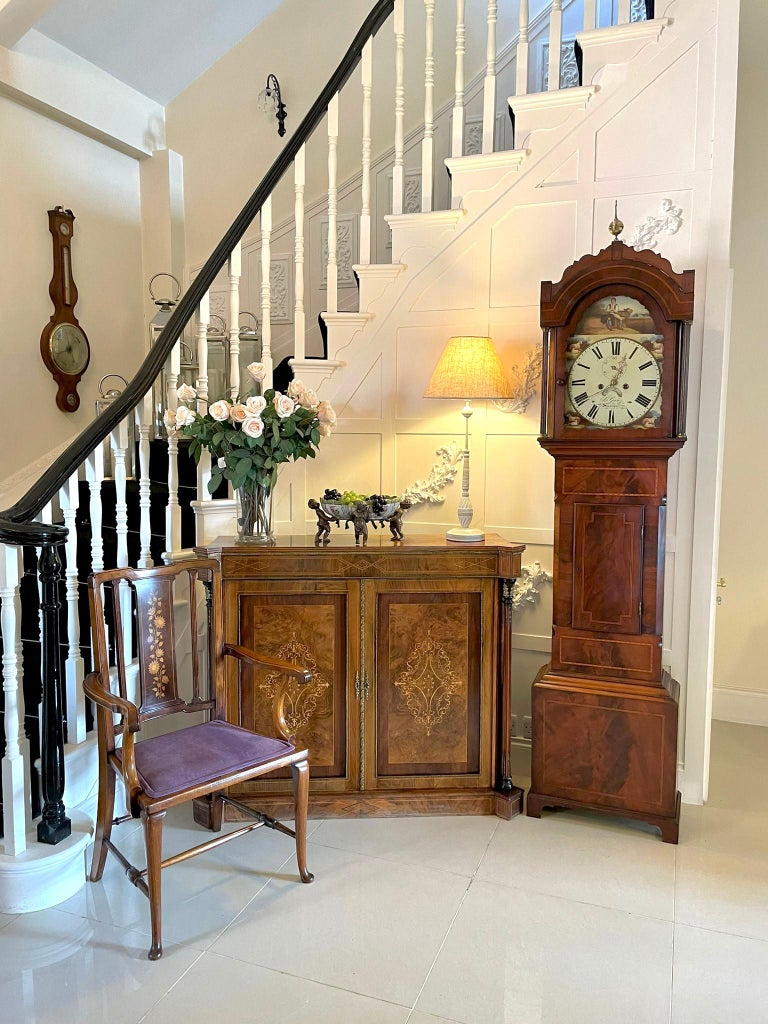 Quality 19th Century Antique Mahogany Inlaid Eight Day Longcase Clock ...
