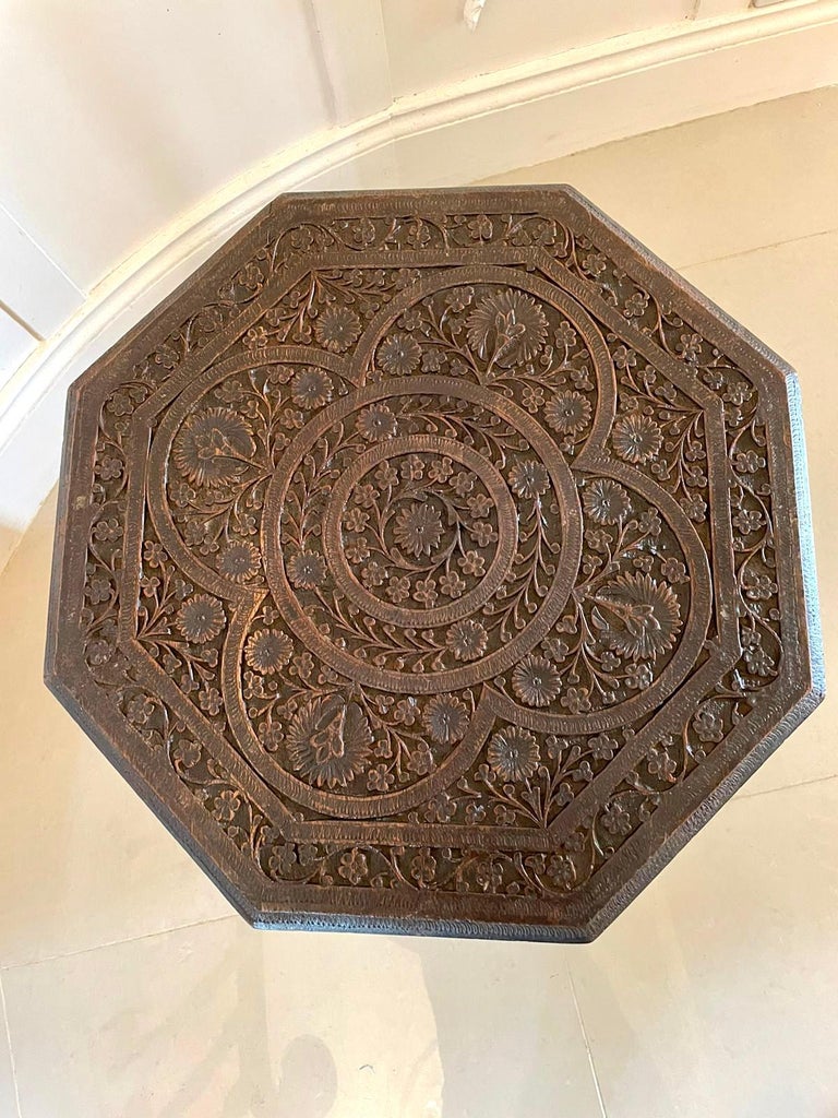 Quality Antique Edwardian Carved Hexagon Shaped Coffee Table For Sale ...