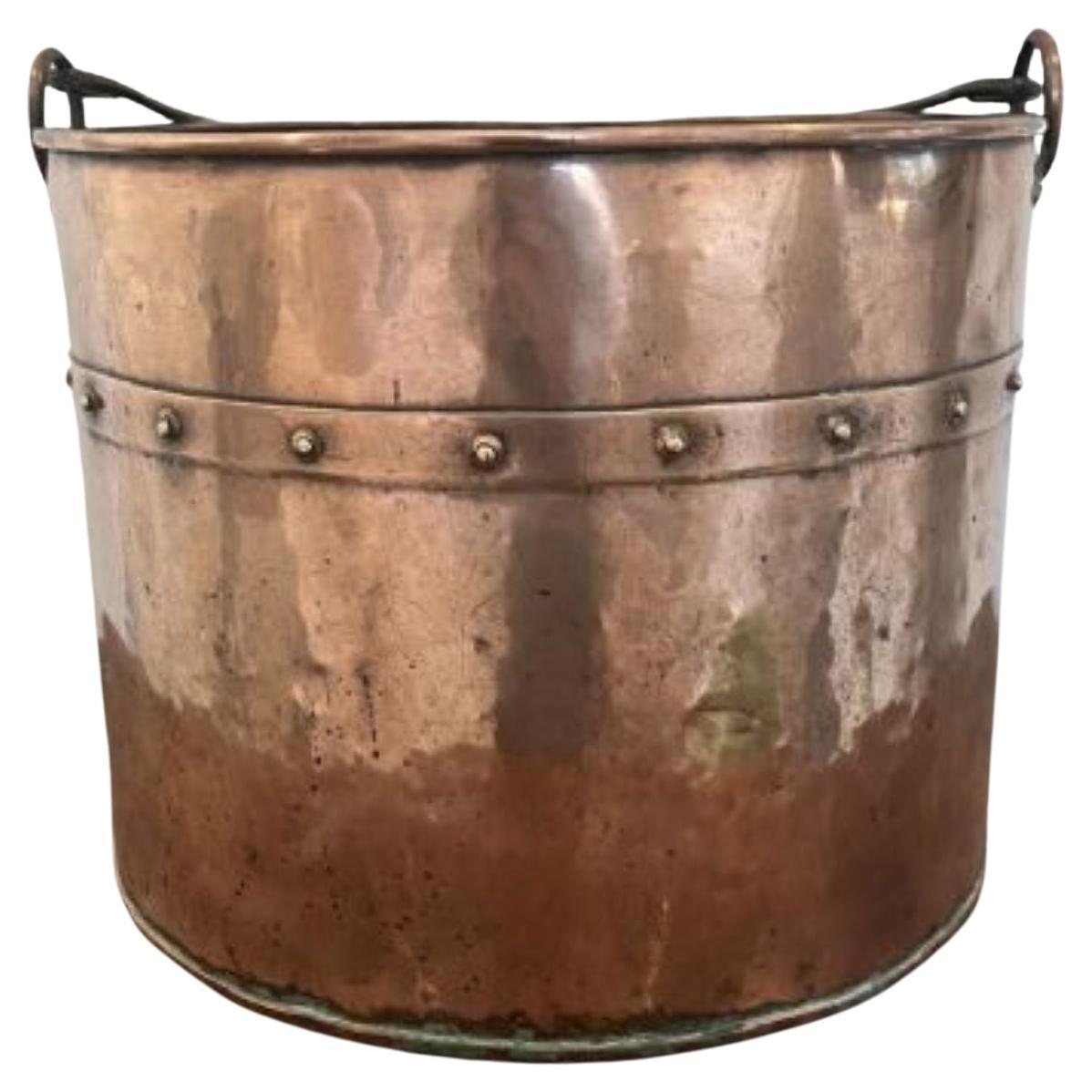 Quality antique George III copper coal scuttle For Sale at 1stDibs