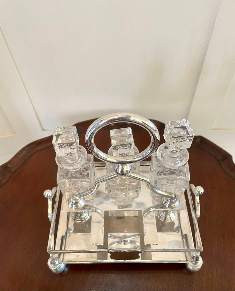 Quality Antique Silver Plated Six Bottle Cruet Set For Sale at 1stDibs ...