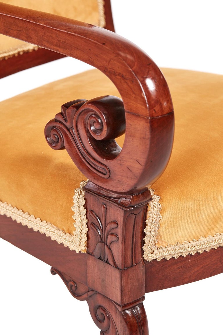 Quality Mahogany regency Library Chair For Sale at 1stDibs