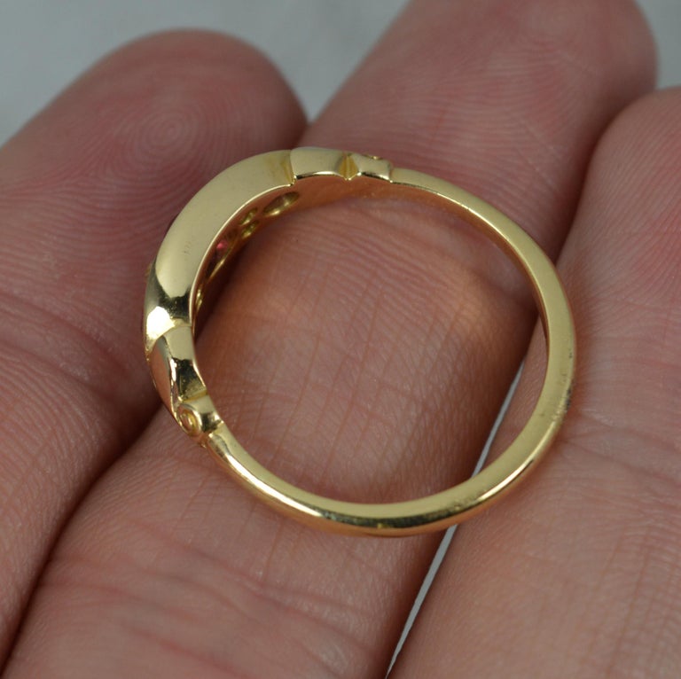 Quality Victorian 18ct Gold Ruby and Diamond Boat Cluster Ring at 1stDibs