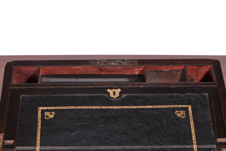 Quality Victorian Brass Bound Burr Walnut Writing Box at 1stDibs