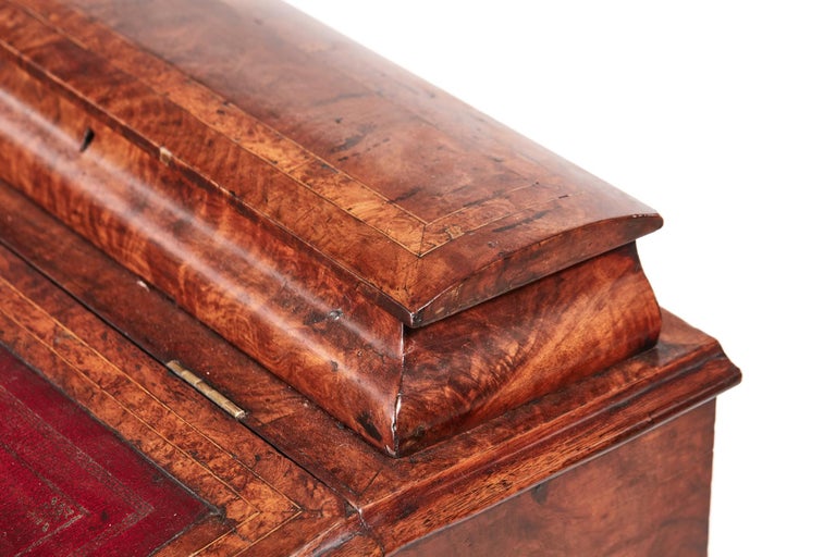 Quality Victorian Burr Walnut Inlaid Davenport For Sale at 1stDibs