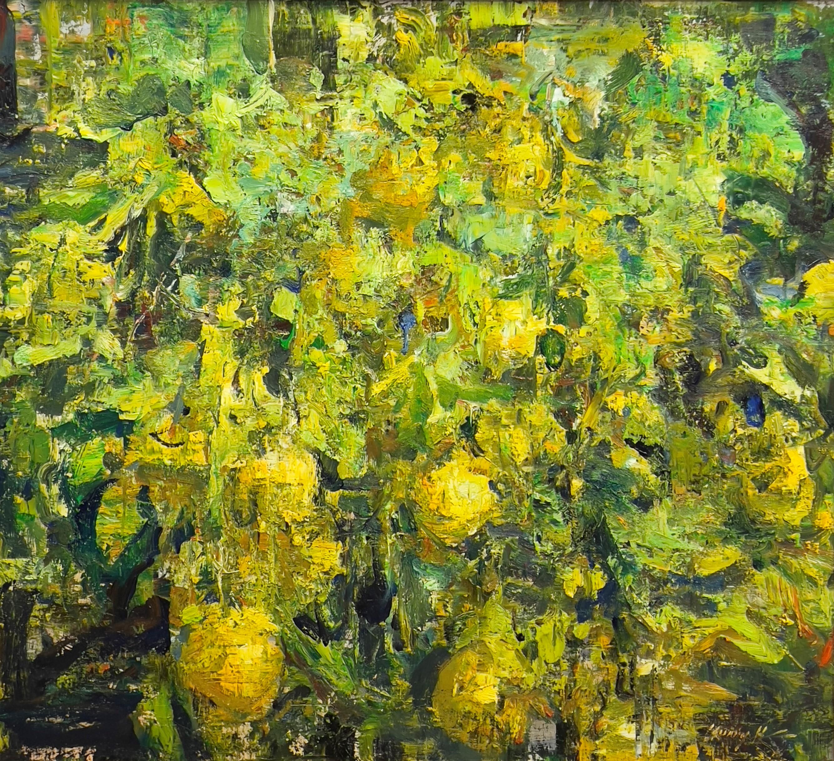 Quang Ho - "Lemon Abstraction" (2024) By Quang Ho, Original Oil Still ...