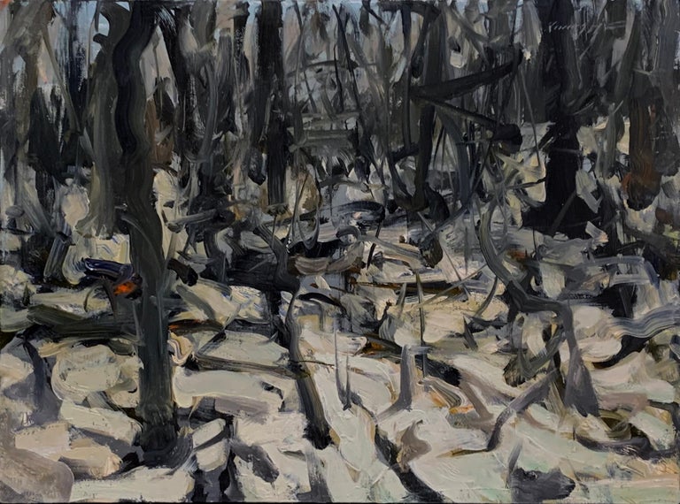 Quang Ho - Wood Series I, Oil Painting at 1stDibs