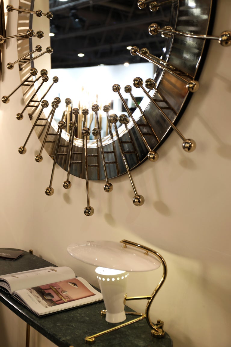 Quantum Mirror in Brass For Sale at 1stDibs