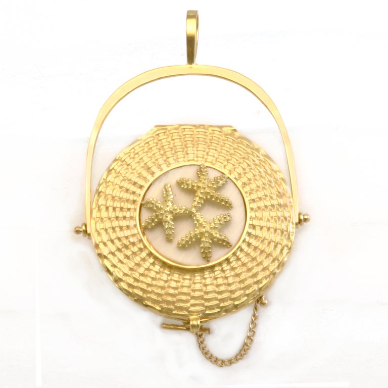 Diana Kim England 18k Nantucket Lightship Basket Miniature Locket For ...