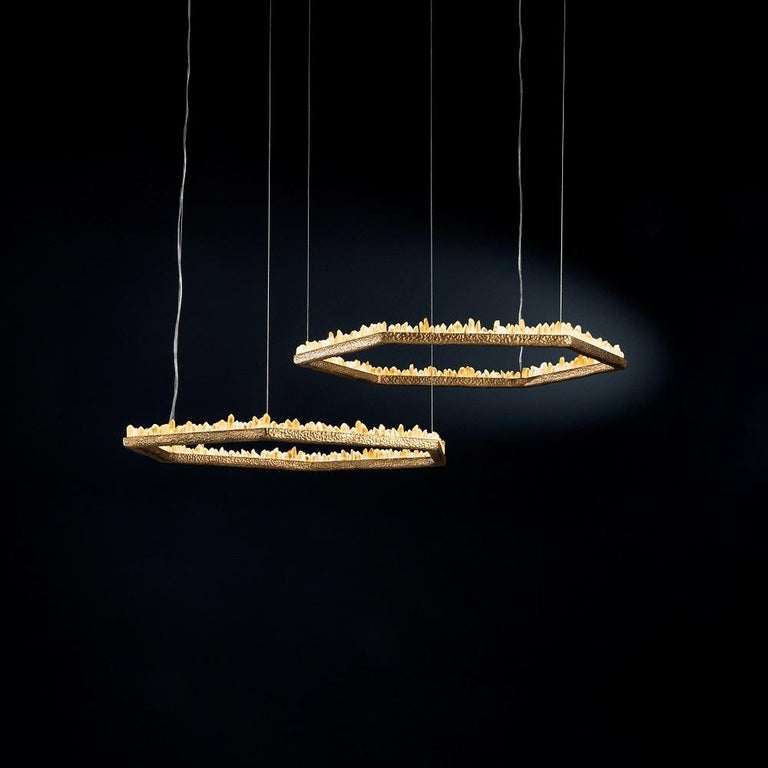 Quartz Pendant Light II by Aver For Sale at 1stDibs
