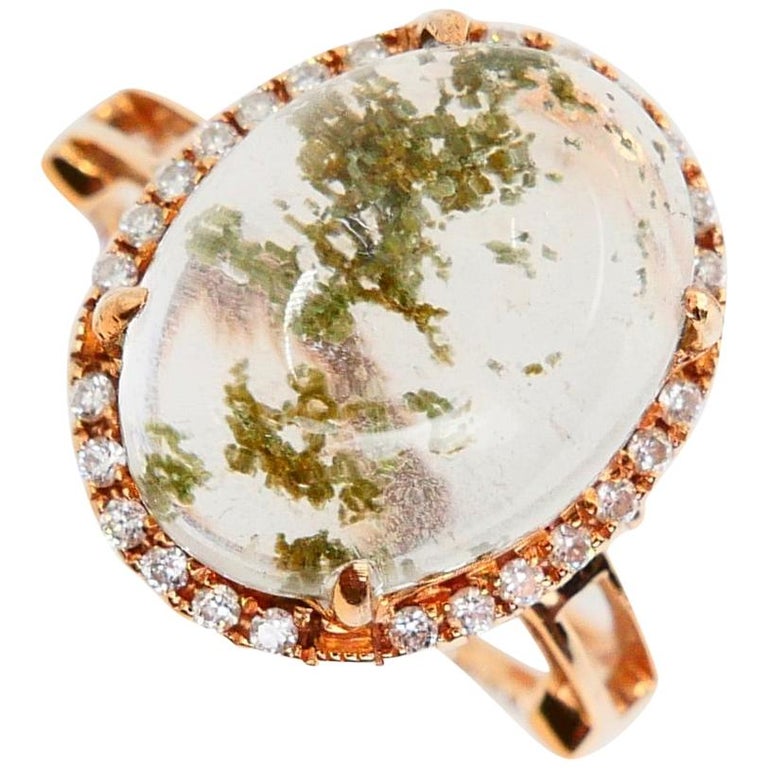 Quartz Crystal Diamond Ring and Pendant, Double Use, Natural Work of ...