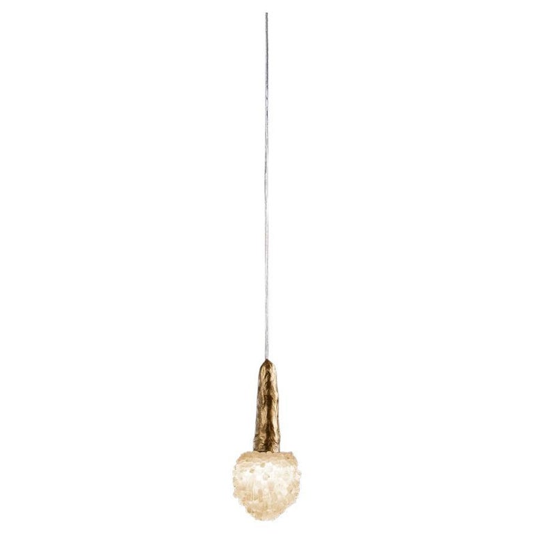 Quartz Etruscan Drop Pendant Light II For Sale at 1stDibs
