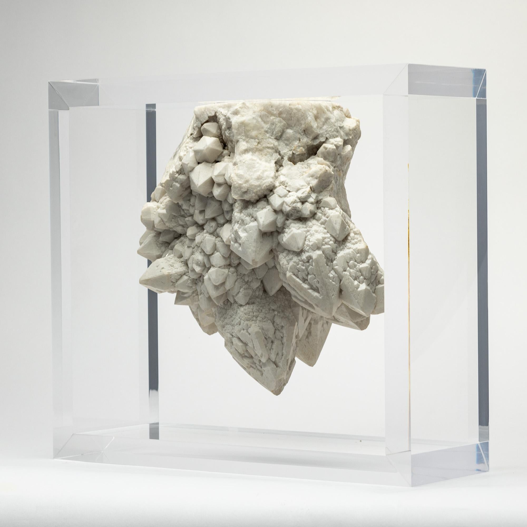 Quartz mounted in original design acrylic base For Sale at 1stDibs