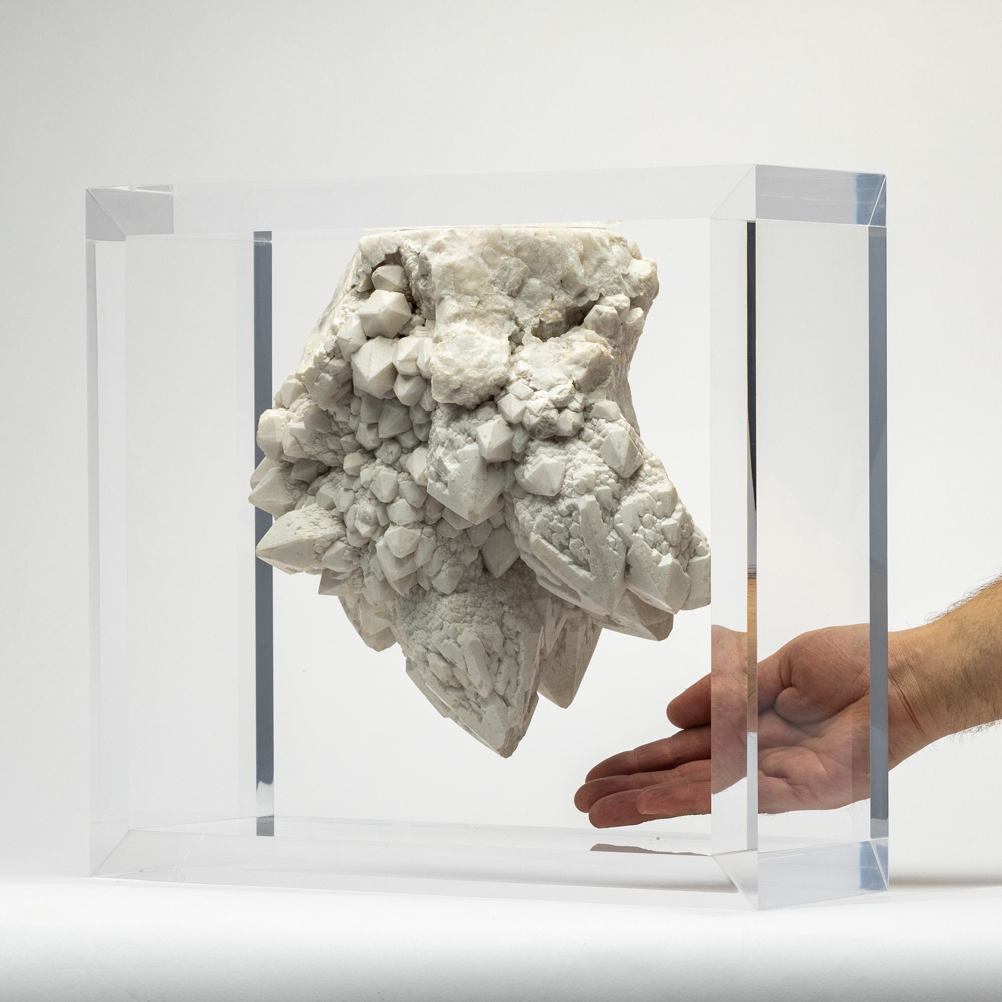 Quartz mounted in original design acrylic base For Sale at 1stDibs