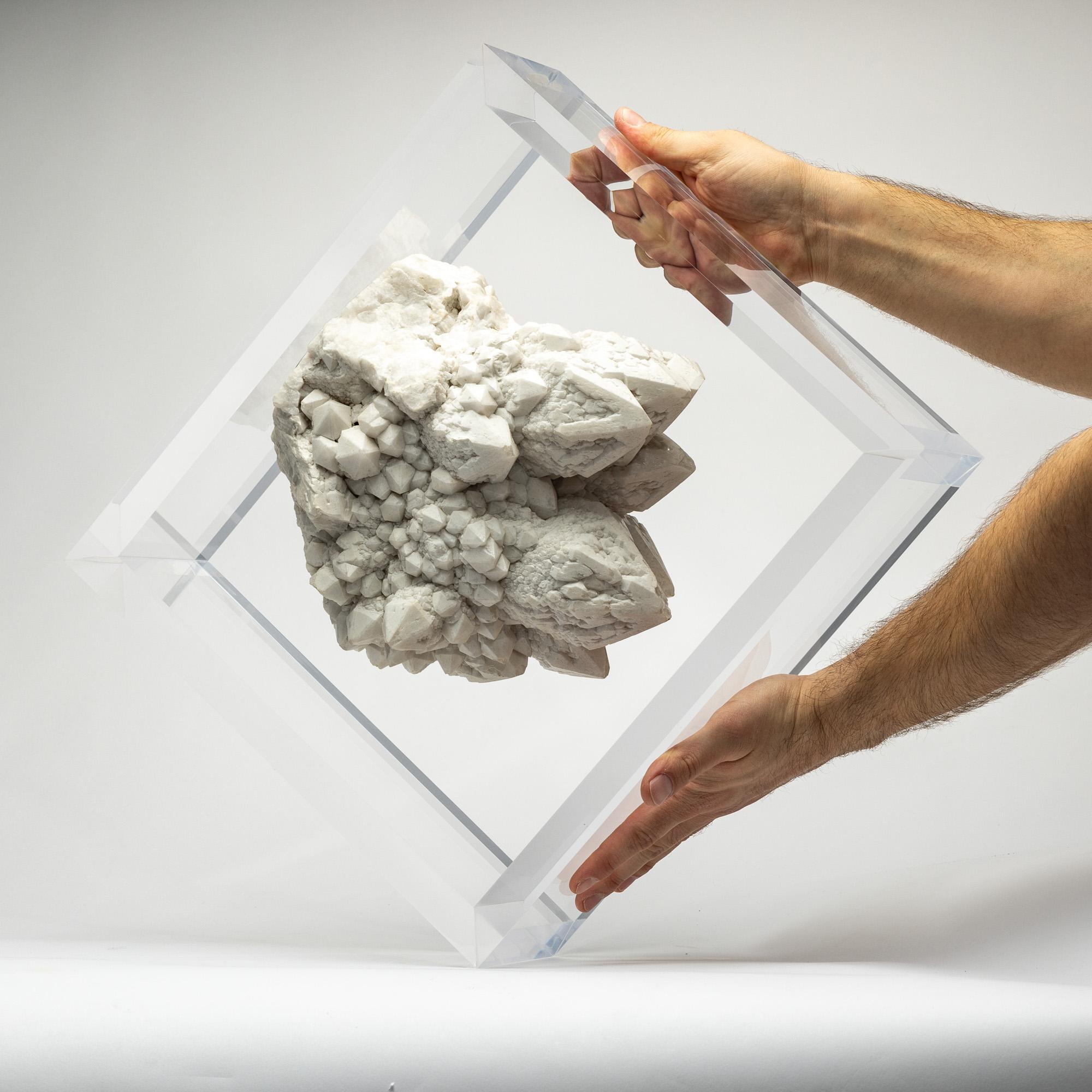 Quartz mounted in original design acrylic base For Sale at 1stDibs