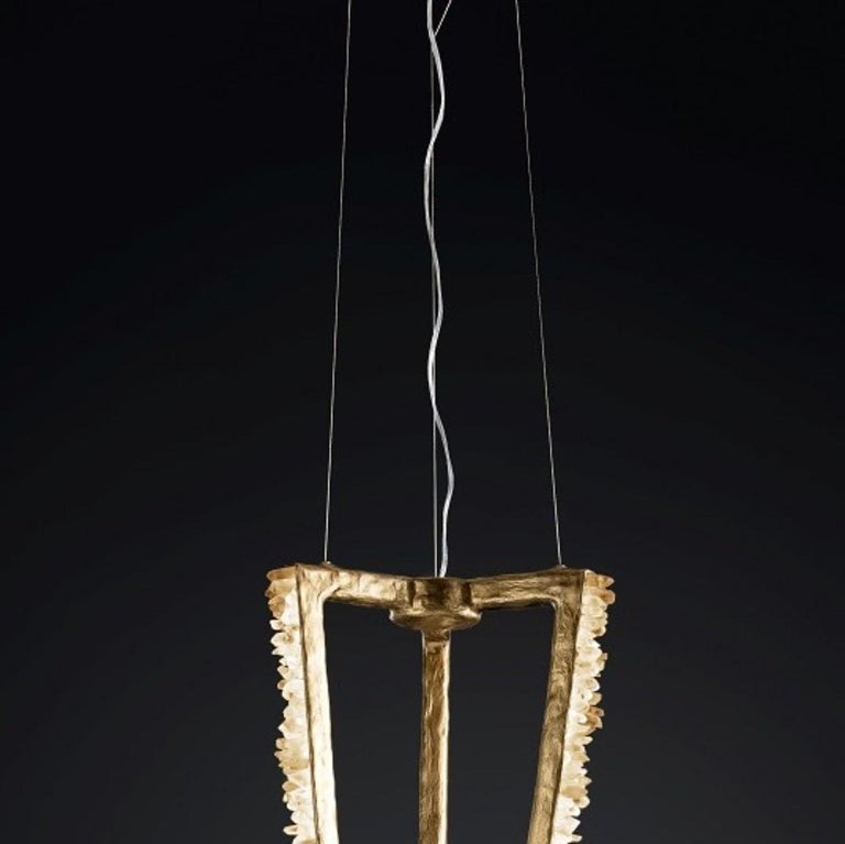 Quartz and Bronze Pendant Light II by Aver For Sale at 1stDibs