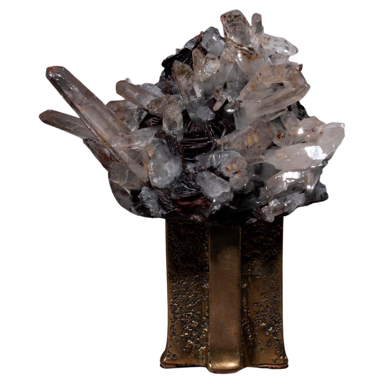 18th Century Italian Fragment with Mica and Smoky Quartz on a Phantom ...