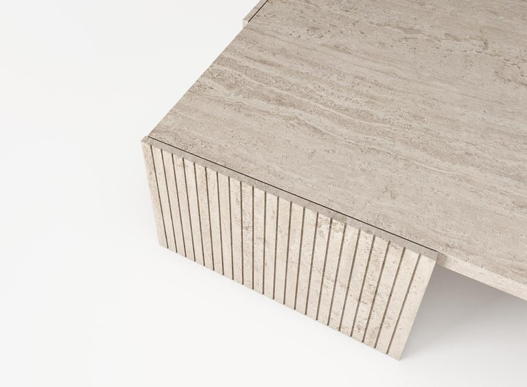 21st Century, Modern, Natural, Beige, Travertine, Quattro Coffee Table ...