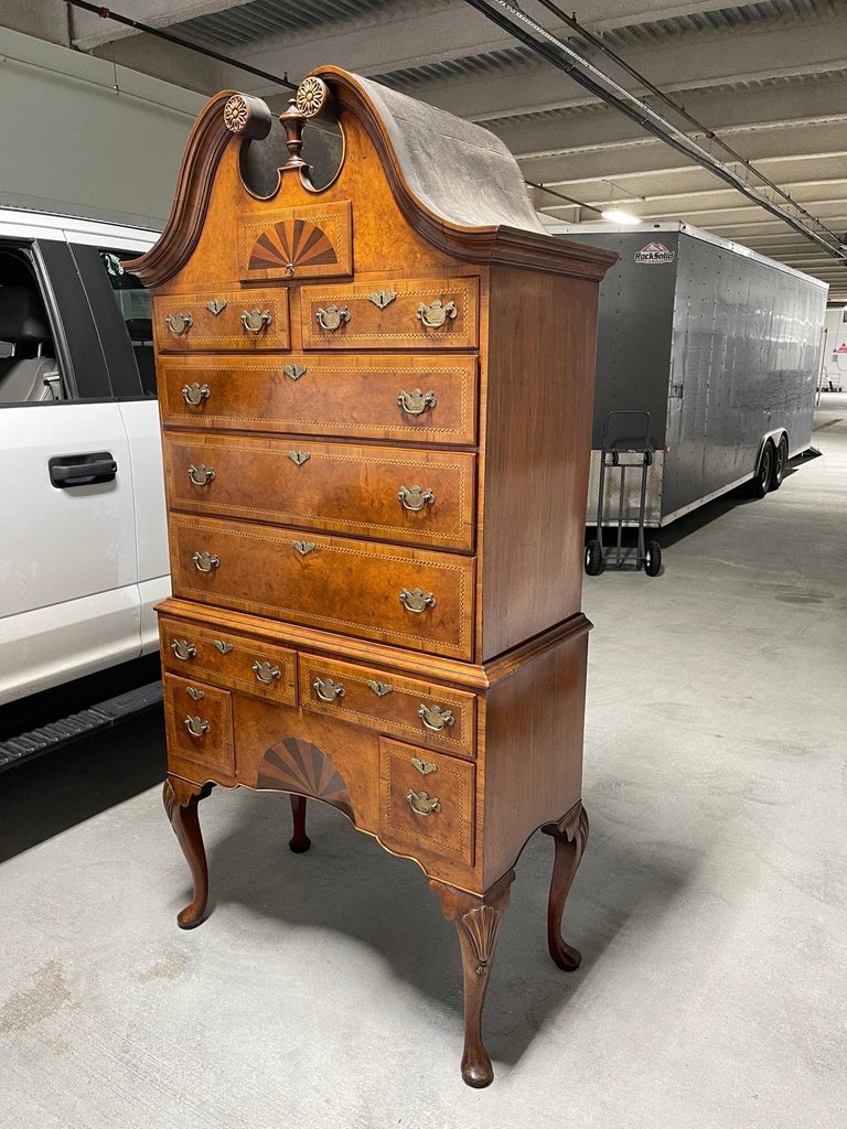 Queen Anne American Cherry Bonnet Top Highboy, 18th Century For Sale at ...