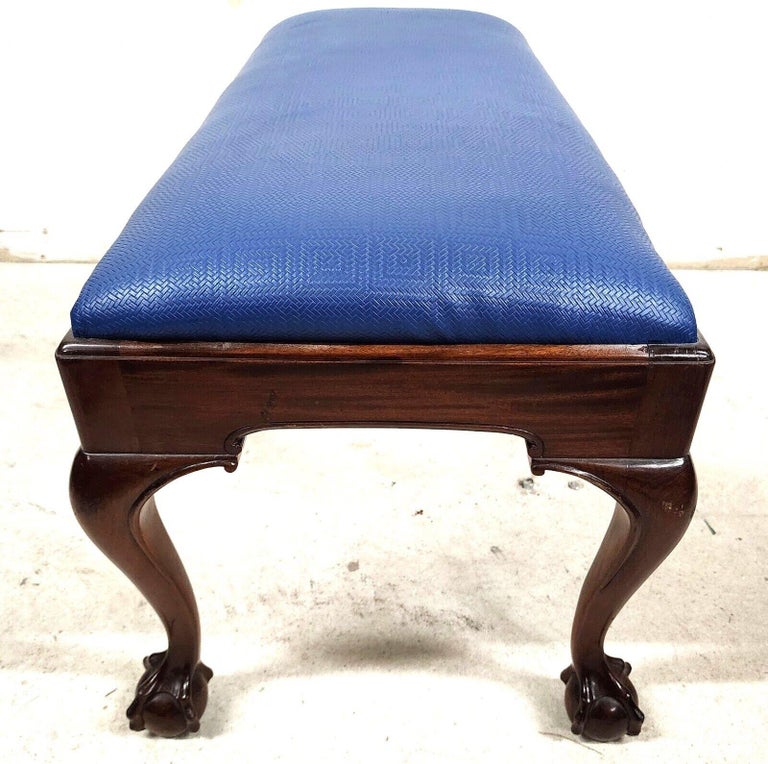 Queen Anne Bench Vintage Mahogany by Nathan Margolis For Sale at 1stDibs