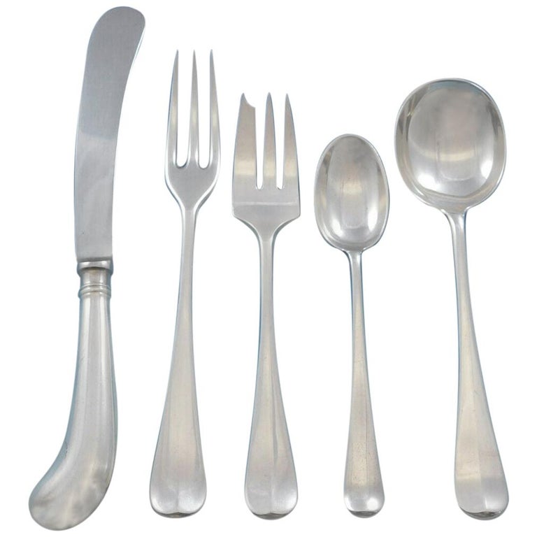 Queen Anne by James Robinson Sterling Silver Flatware Set 35 Pieces For ...