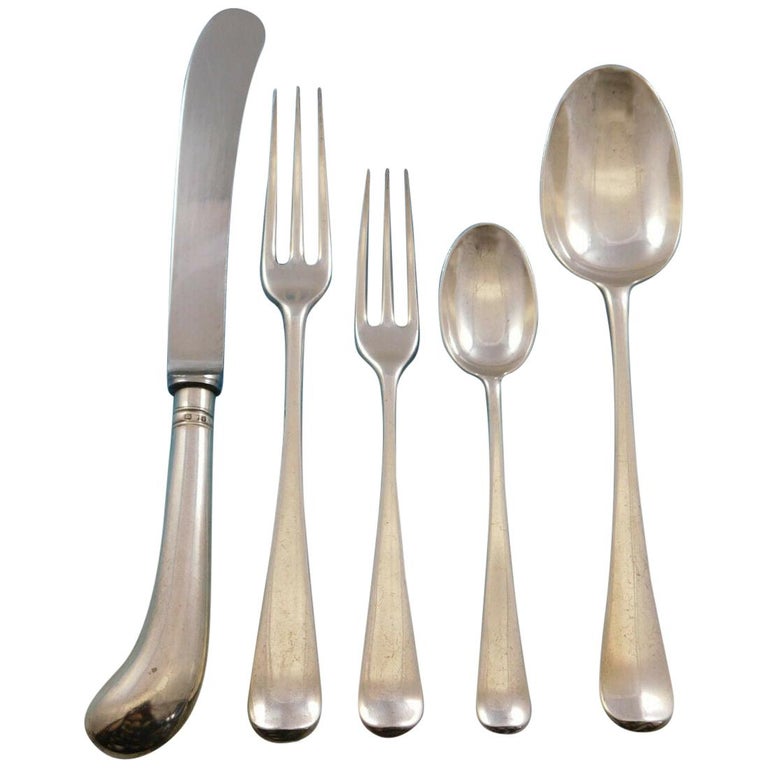 Queen Anne by James Robinson Sterling Silver Flatware Set Dinner 20 ...