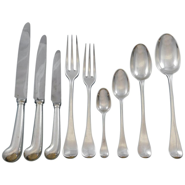 Queen Anne by Robert Welch Sterling Silver Flatware Set Service 86 Pcs ...