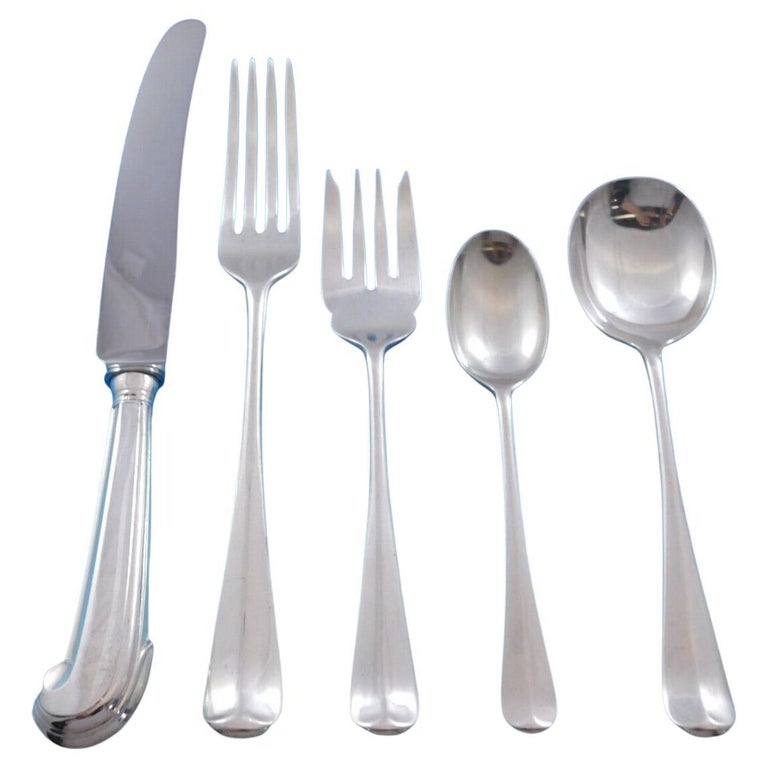 Queen Anne CJ Vander English Sterling Silver Flatware Set Service ...