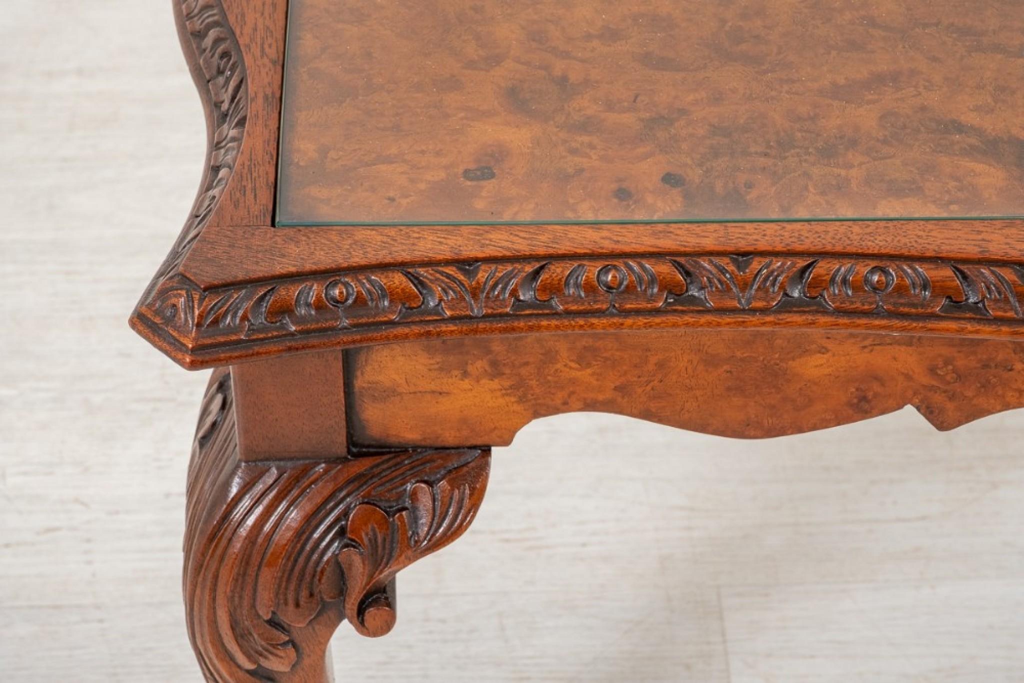 Queen Anne Coffee Table Burr Walnut at 1stDibs