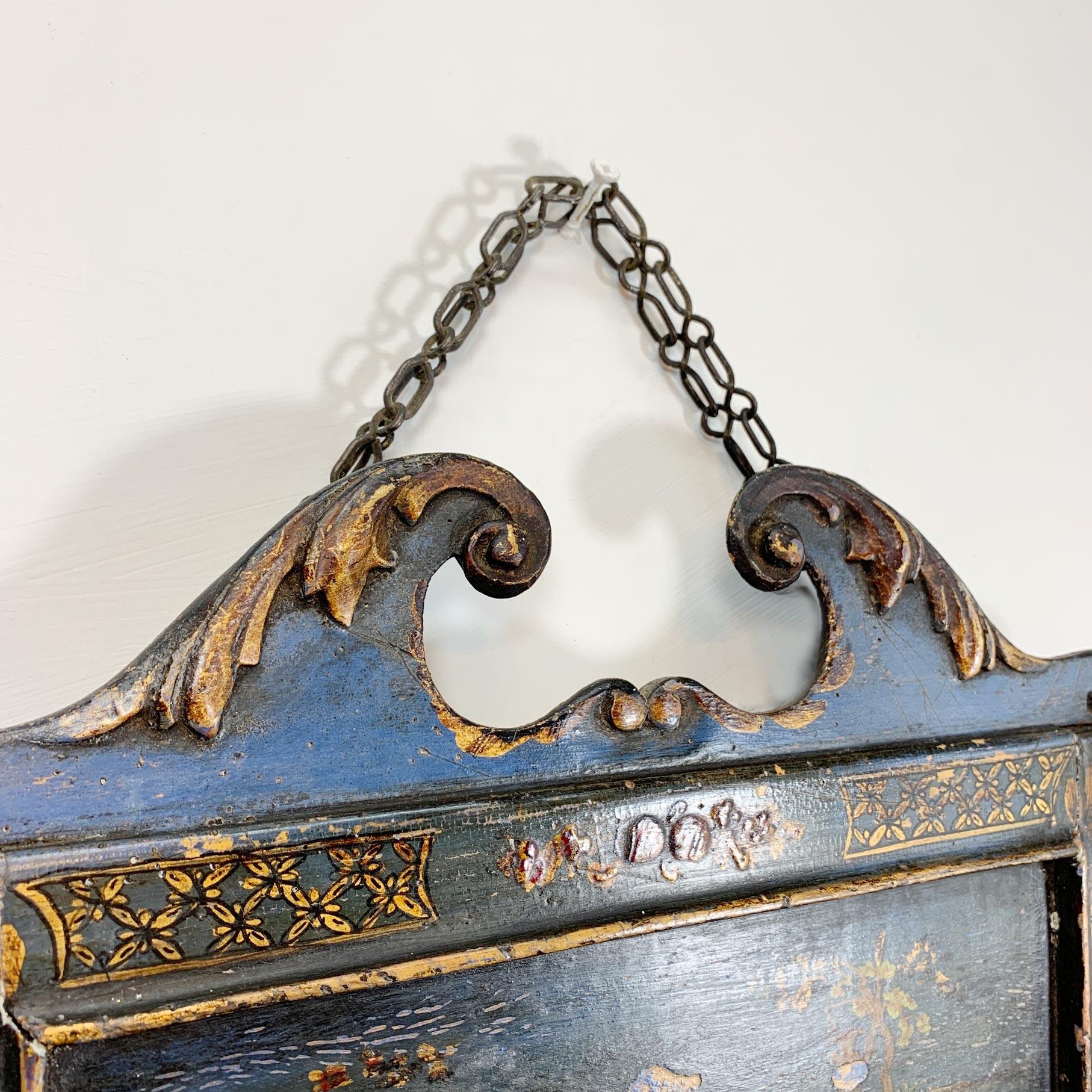 Queen Anne Lacquered Carved Wood Chinoiserie Mirror 1700 For Sale at ...