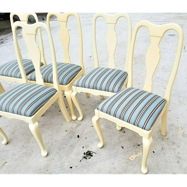 Queen Anne Lacquered Dining Chairs, Set of 6 For Sale at 1stDibs