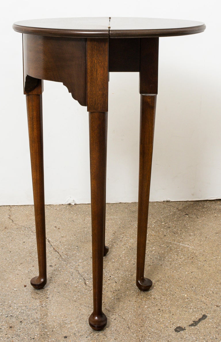 Queen Anne Manner Fold-Out Side Table For Sale at 1stDibs