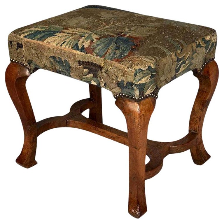Queen Anne Period Walnut Stool For Sale at 1stDibs | queen anne stool ...