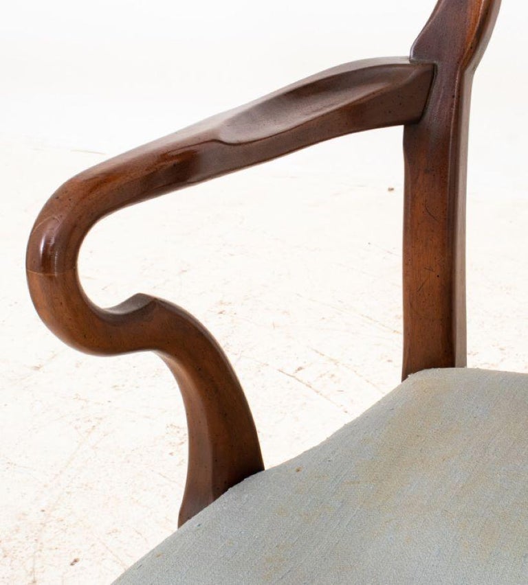 Queen Anne Style Arm Chairs, 4 For Sale at 1stDibs