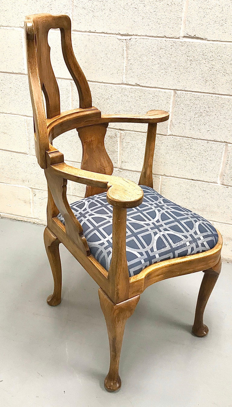 Queen Anne Style High Back Corner Chair at 1stDibs