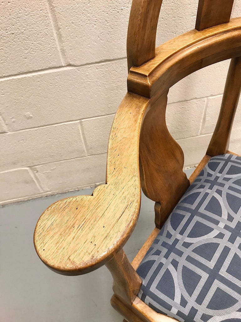 Queen Anne Style High Back Corner Chair at 1stDibs