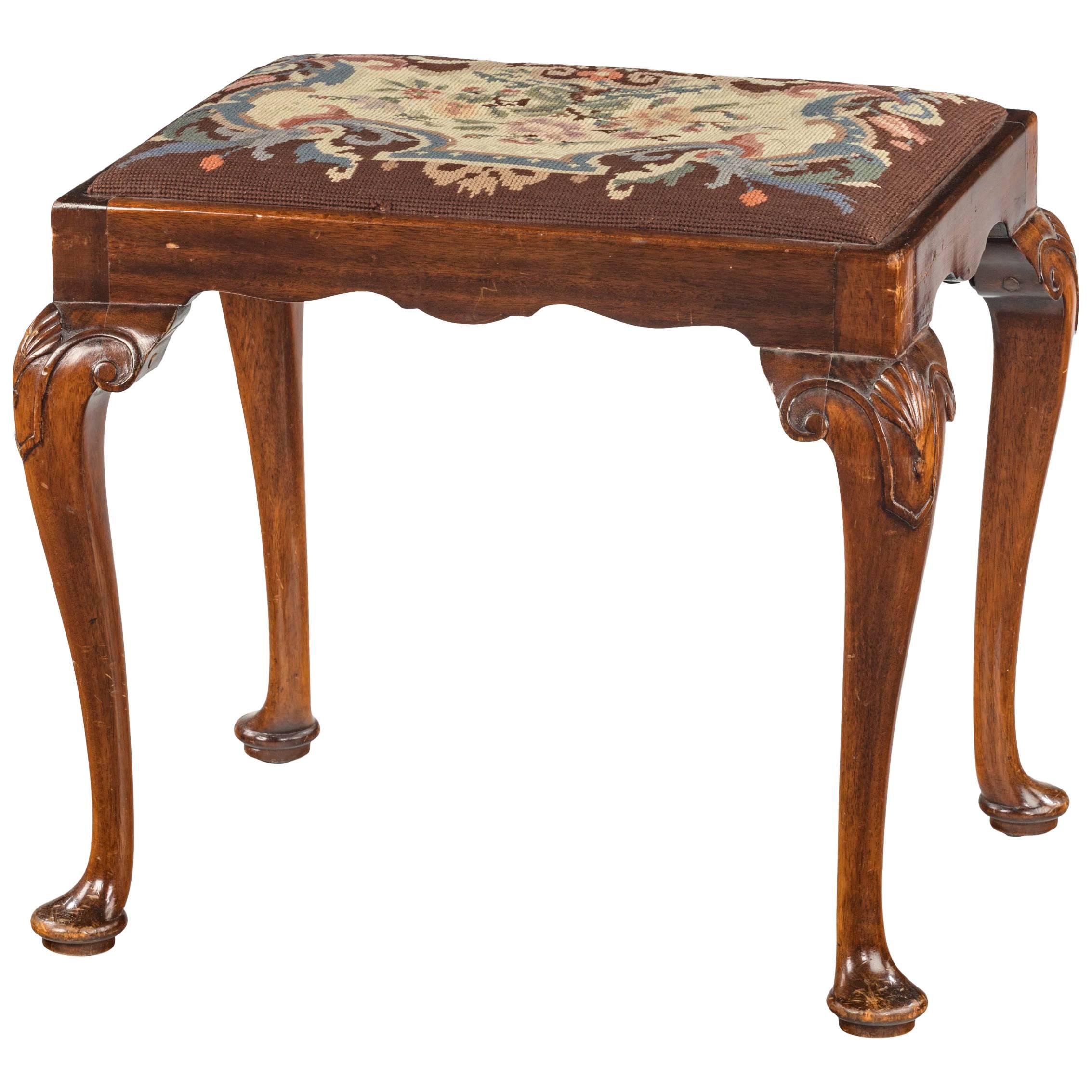 Antique Queen Anne Footstool - 4 For Sale on 1stDibs