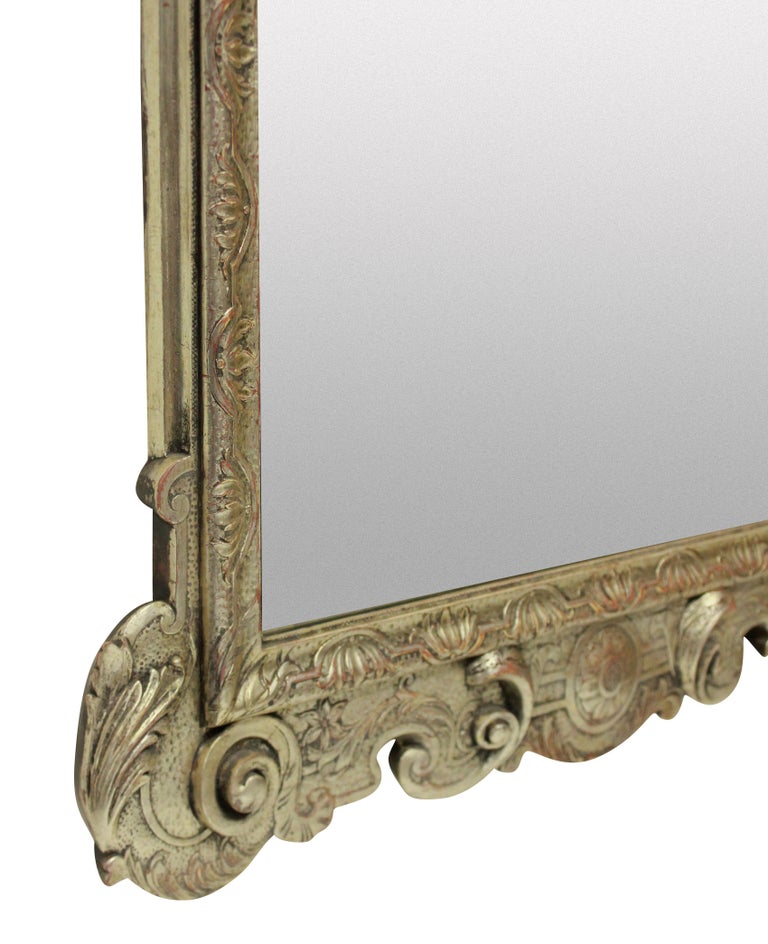 Queen Anne Style Silvered Mirror For Sale at 1stDibs