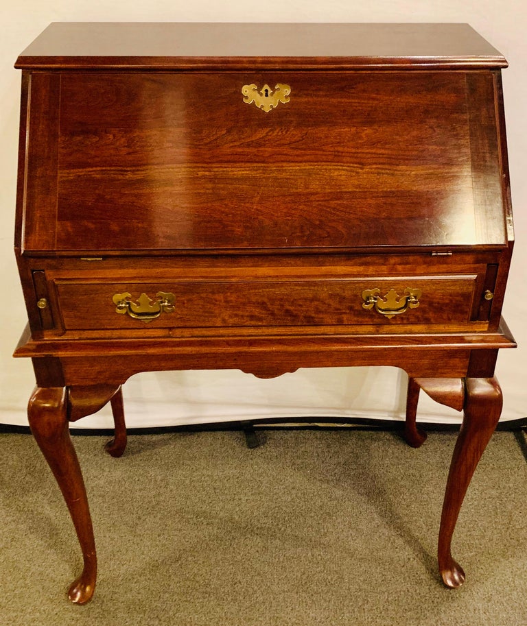 Queen Anne Style Slant Front Desk in the Manner of Baker For Sale at ...
