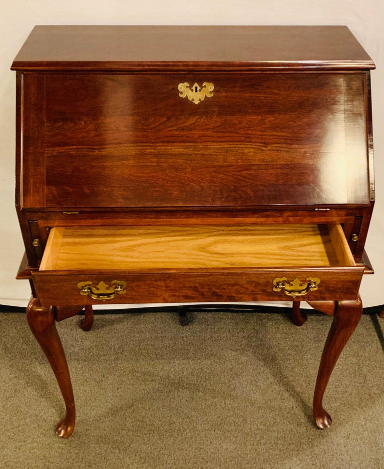 Queen Anne Style Slant Front Desk in the Manner of Baker For Sale at ...