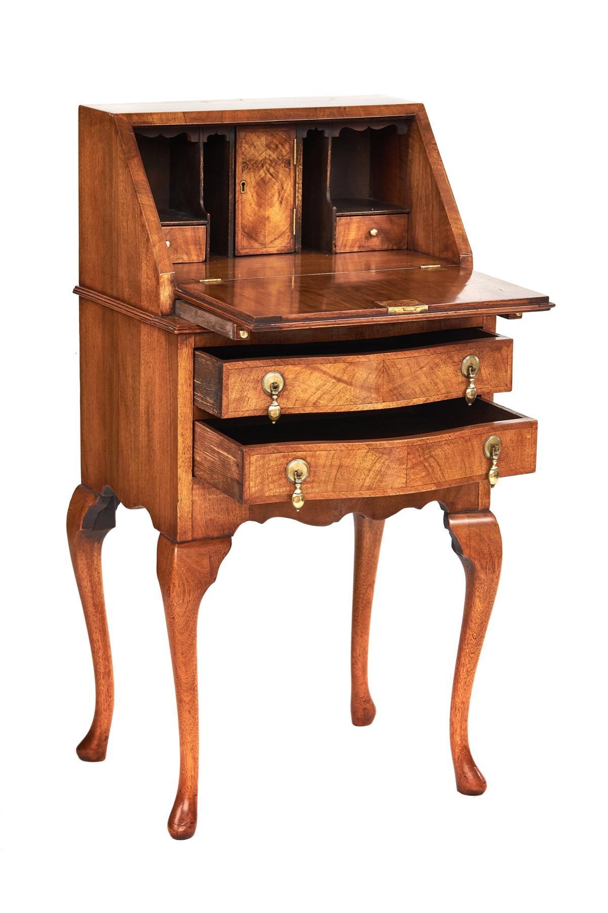 Queen Anne Walnut Revival Bureau, circa 1920s at 1stDibs