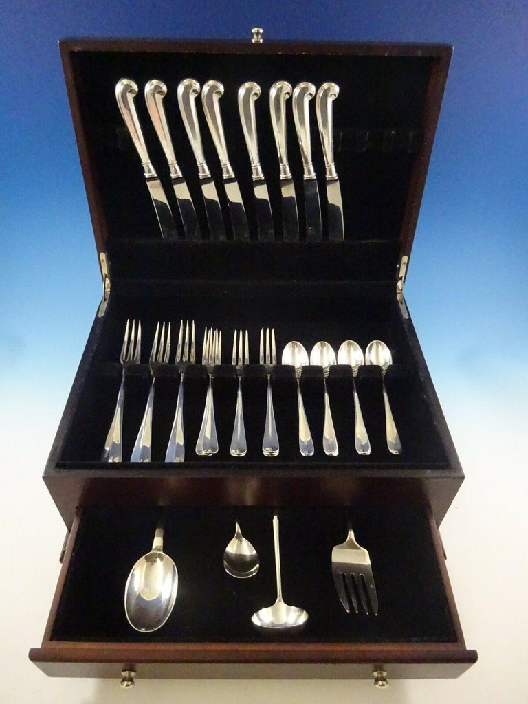 Queen Anne Williamsburg by Stieff Sterling Silver Flatware Set Service ...