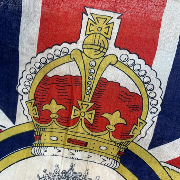 Drapeau de la couronne royale de la reine Elizabeth II de 1953 En vente ...