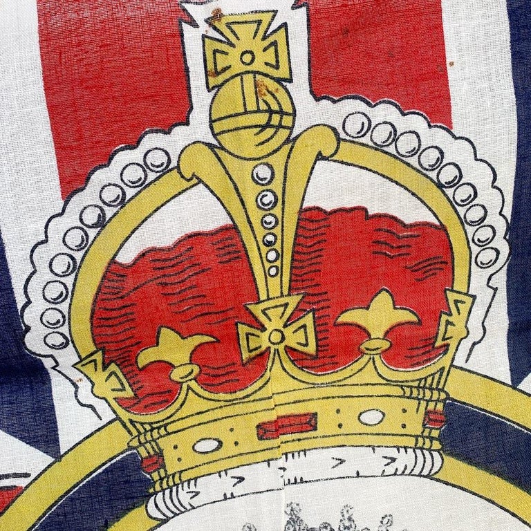Queen Elizabeth II Coronation Flag 1953 For Sale at 1stDibs