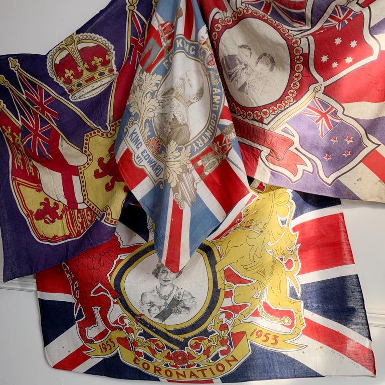 Queen Elizabeth ii Flag Union Jack Order of the Garter Honi Soit Mal Y Pense For Sale at 1stDibs