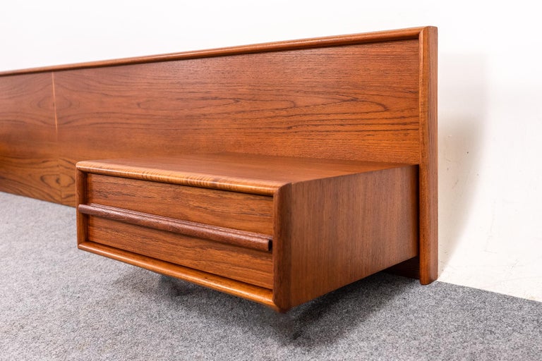 Queen Size Mid-Century Teak Headboard at 1stDibs