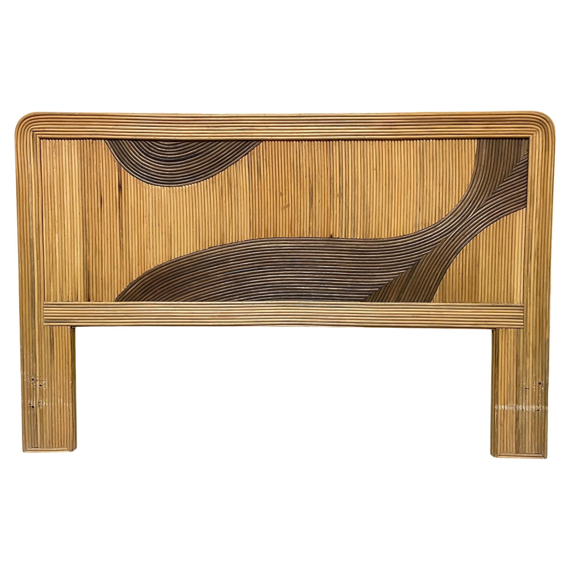 Split Reed Rattan Nightstands, a Pair at 1stDibs