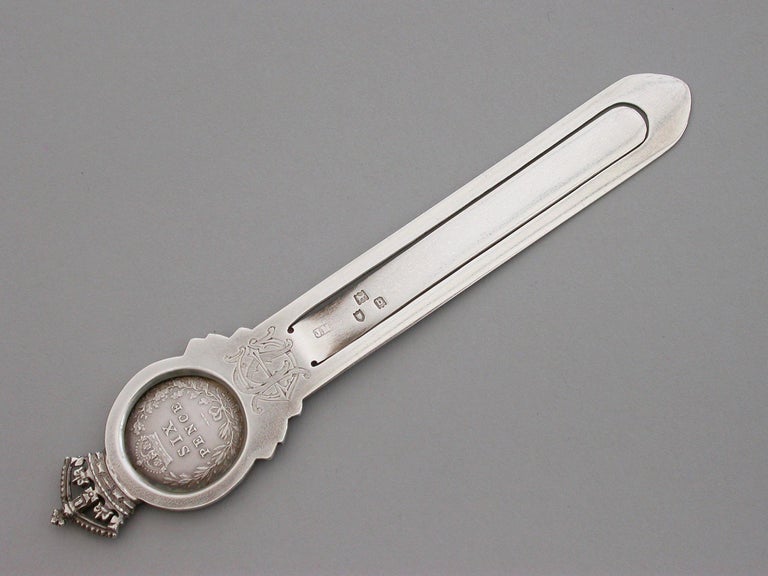 Queen Victoria Diamond Jubilee Commemorative Silver Bookmark, 1897 For ...