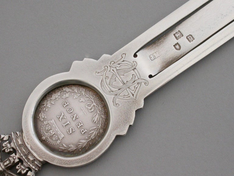 Queen Victoria Diamond Jubilee Commemorative Silver Bookmark, 1897 For ...