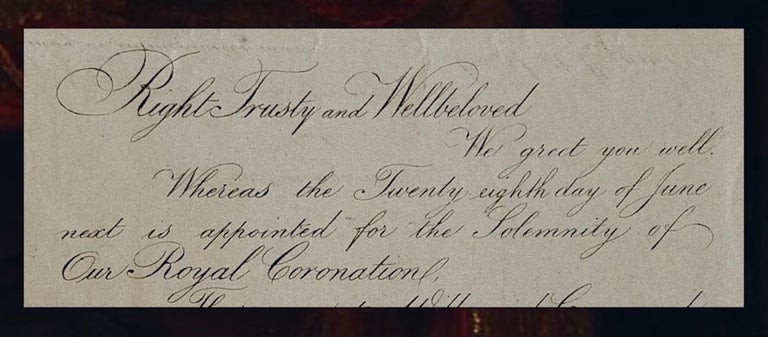 Queen Victoria signed Royal coronation invitation For Sale at 1stDibs