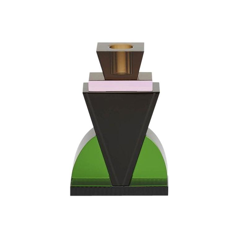 Memphis Crystal T-Light Holder, Handsculpted Contemporary Crystal For ...